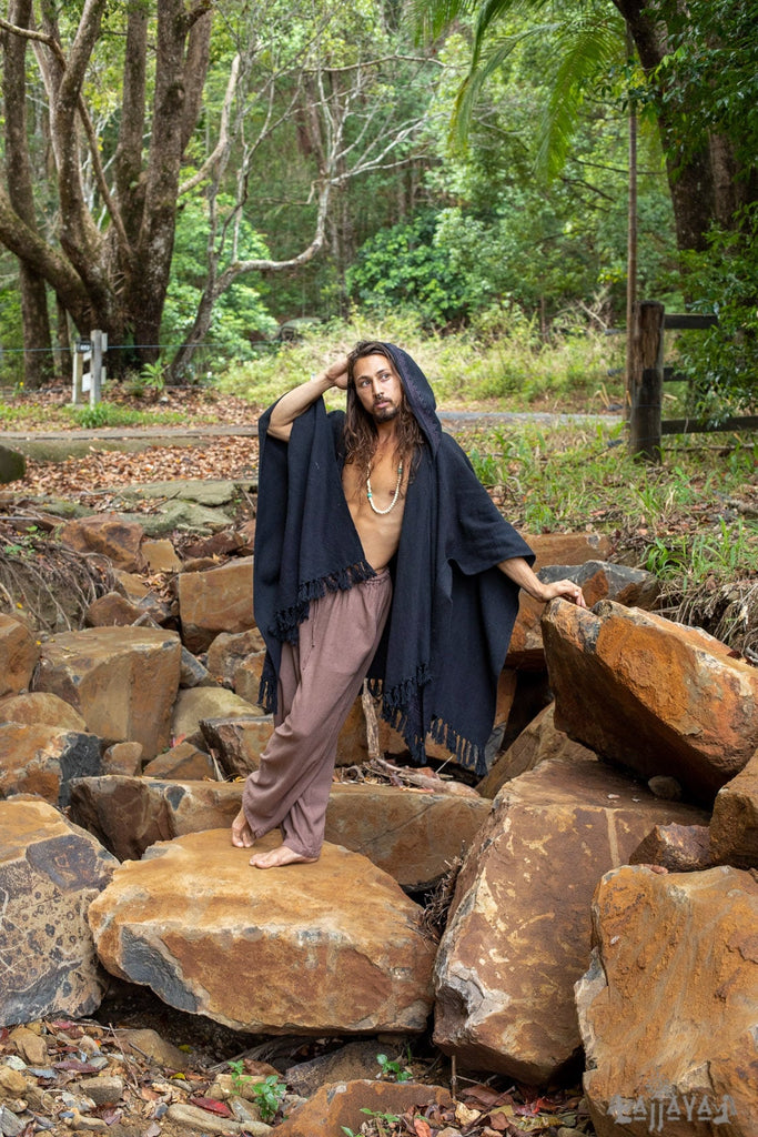 Black Hooded Ritual Robe | Buy Men's Ritual Robe - AJJAYA