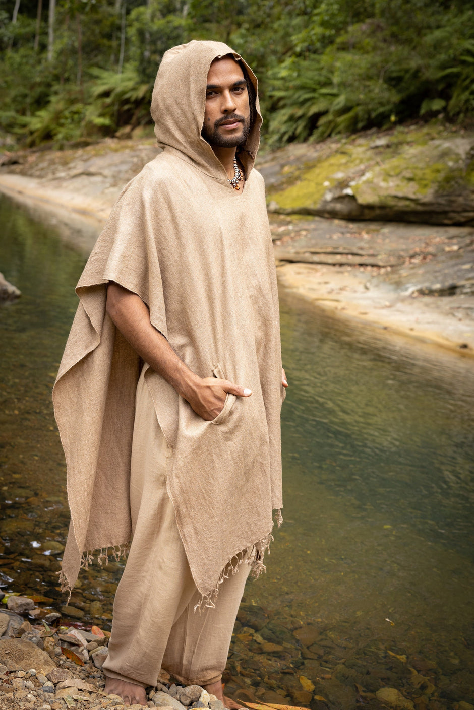 Men's Wool Ponchos | Men's Hooded Poncho – AJJAYA