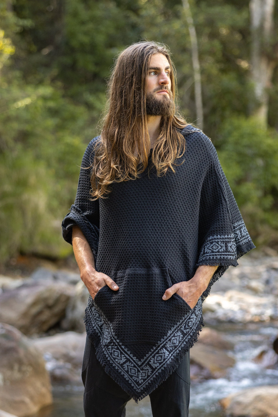Men's Wool Ponchos | Men's Hooded Poncho – AJJAYA